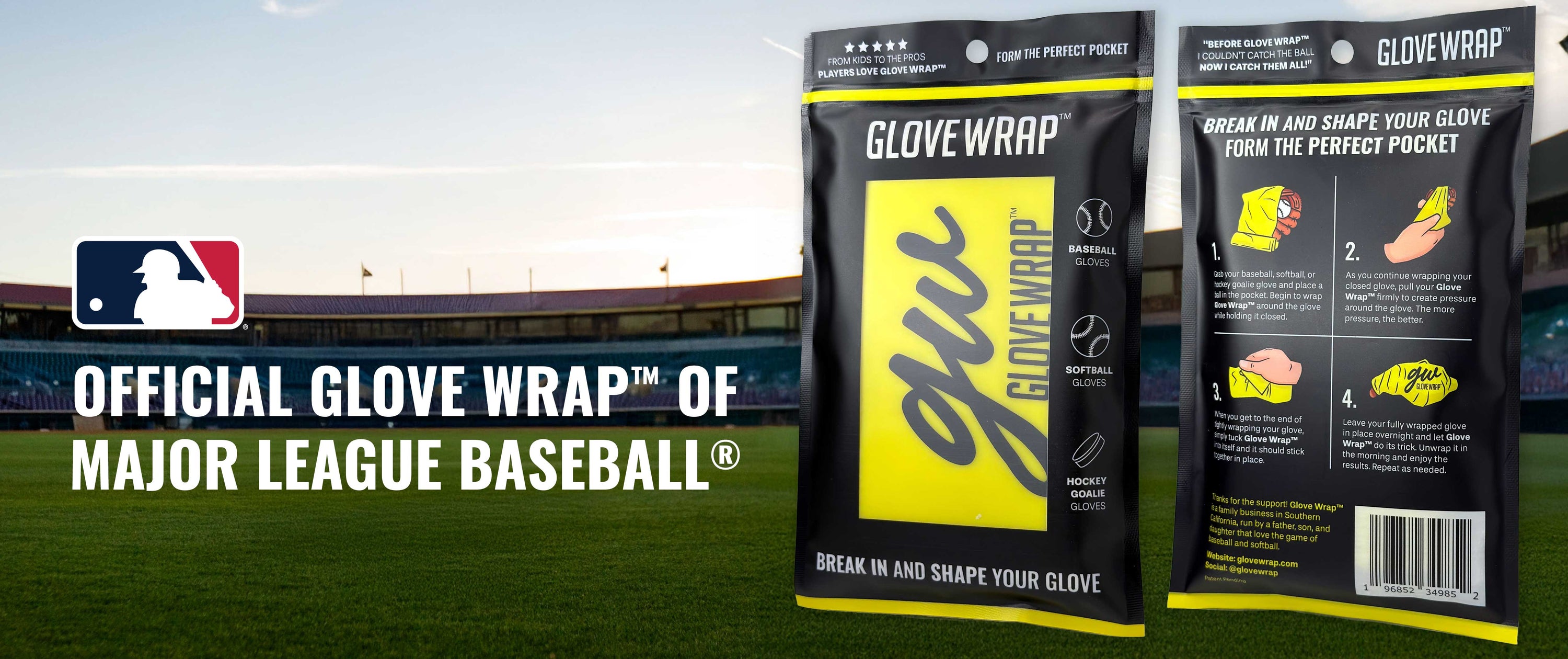 Glove Wrap™ | The best way to break in and shape your baseball glove